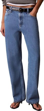 Calvin Klein Jean Droit Ann&eacute;es 90 - Femme - Jeans - Bleu - Taille: W27