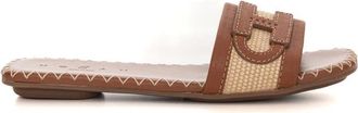 Hogan Femme, Chaussures, Beige, Taille: 35 EU Claques avec bande bicolore