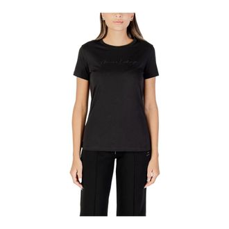 A|X Armani Exchange Bedrucktes Kurzarm-Rundhals-T-Shirt - - Tops - Damen - Schwarzk - S