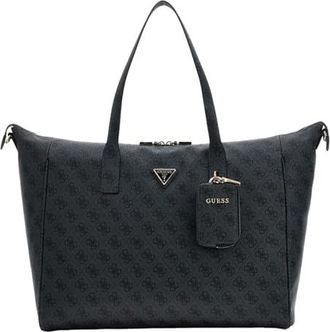 Guess sac &agrave; &eacute;paule sac de voyage Latona Travel Carryon Tote Coal Logo gris fonc&eacute;
