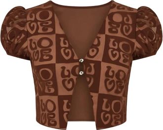 House of Sunny Femme, Blouses et Chemises, Brun, Taille: 36 FR Casa Amor Top