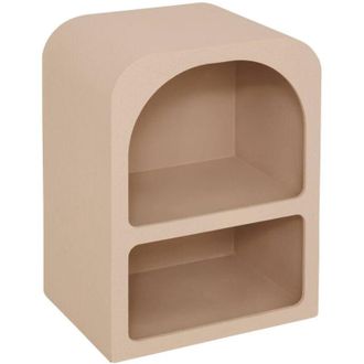 Atmosphera Atmosphera - Table de chevet Soleya beige moyen 40x30cm cr&eacute;ateur dint&eacute;rieur