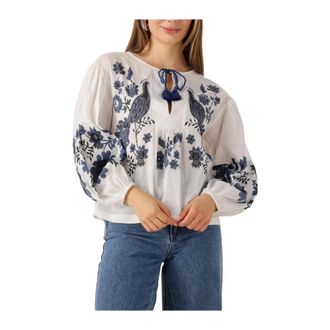 Lollys Laundry Damen, Blusen & Hemden, Wei&szlig;, LGr&ouml;&szlig;e