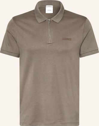 Calvin Klein Jersey-Poloshirt Slim Fit braun