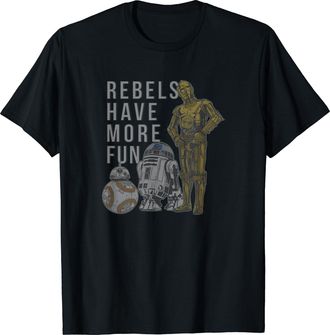 Star Wars Last Jedi Droids Rebels Have More Fun Gold T-Shirt