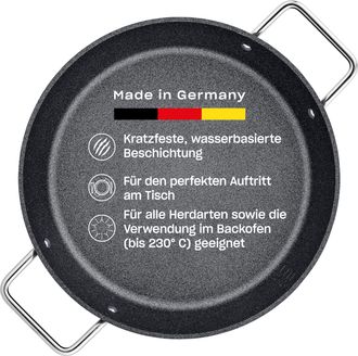 FISSLER Adamant/Servier-Pfanne (Ø 28 cm) Aluminium-Bratpfanne, beschichtet, antihaftend, hoher Rand, kratzfest - Induktion