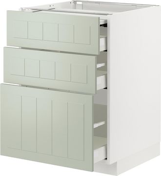 IKEA METOD / MAXIMERA Unterschr auszb Arbeitsfl/3 Schubl