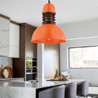 Opviq Stylish Orange Chandelier, Adjustable Height 41-141 cm, Metal Body, Ø30 cm, E27 Socket Max 40W, Perfect for Modern Living Spaces, IP20 Rated