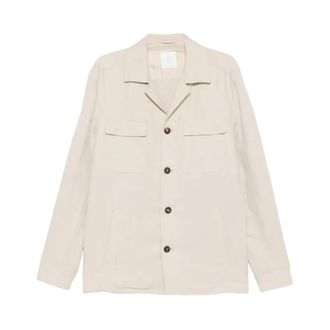 Eleventy Leinenmischung Hemdjacke - - Jackets - Herren - Beige - S