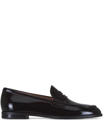 Gianvito Rossi Georgie Mocha Penny-Loafer - Braun