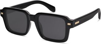 Sojos Retro Quadratische Polarisierte Sonnenbrille Damen Herren Klassisch Kunststoff Vintage Rechteckig UV400 Schutz Sonnenbrille SJ2345