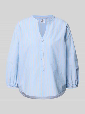 Emily van den Bergh Regular Fit Bluse mit V-Ausschnitt und 3/4-Arm