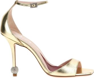 Roger Vivier Femme, Chaussures, Jaune, Taille: 41 EU Sandales M&eacute;talliques Dor&eacute;es