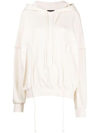 We11done hoodie en coton à épaules tombantes - Blanc