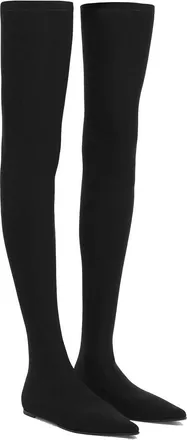 Dolce & Gabbana Stretch Jersey Cuissard Boot - Black