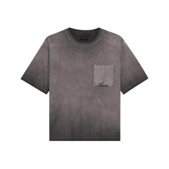 Amiri Faded Pocket Box Tee - - Tops - Herren - Grau - 3XL