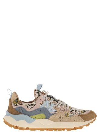 Flower Mountain Low-Top Sneaker - Yamano 3 - Sneakers In Suede And Technical Fabric - Gr. 37 (EU) - in Rosa - f&uuml;r Damen