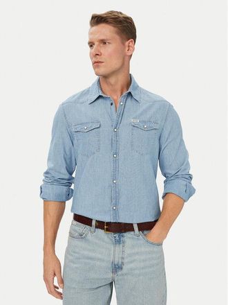 Guess Hemd 183286 Blau Classic Fit