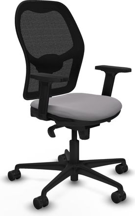 Piqueras y Crespo Gepolsterter Drehstuhl mit 2D-Armlehnen, h&ouml;henverstellbare Lendenwirbelst&uuml;tze, ausgestattet mit Sincro 5 Positionen und injiziertem Schaumstoff, Schwa