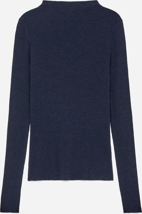 Arket Rippstrickoberteil Aus Wolle -Blau