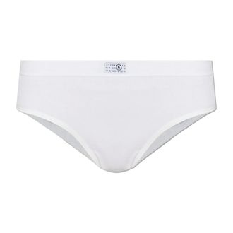Maison Margiela Femme, Sous-v&ecirc;tements, Blanc, Taille: 38/40 FR Cotton Briefs