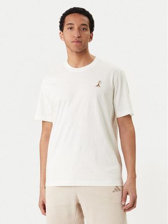adidas T-Shirt Lux Coffee Cafe Pour Graphic KB4845 Wei&szlig; Loose Fit
