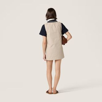 Miu Miu Logo-Embroidered Tank Top - Cream