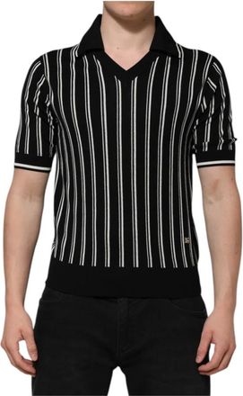 Dolce & Gabbana Homme, Tops, Noir, Taille: XS Polo