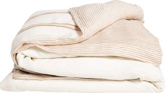 Gabrielle Paris Housse de couette en lin lav&eacute; ray&eacute; r&eacute;versible Gabrielle Paris