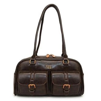 Generic Sacs &agrave; main r&eacute;tro pour femme avec poign&eacute;e sur le dessus avec plusieurs poches, sac &agrave; main en cuir synth&eacute;tique pour le shopping, le pique-nique, le tra