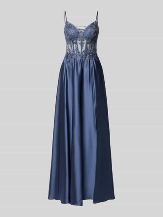 Luxuar Fashion Corsagenkleid mit r&uuml;ckseitiger Schn&uuml;rung und Ziersteinbesatz