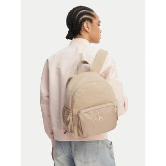 Calvin Klein Rucksack Calvin Klein Teddy Medium Backpack IU0IU00650 Beige