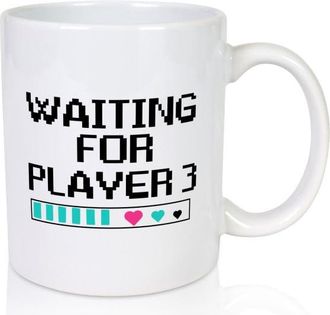 Generic Waiting for Player 3 | Schwangerschaft Tasse | Eltern - Tasse Weiss - Kaffeetasse/Geschenk/Familie