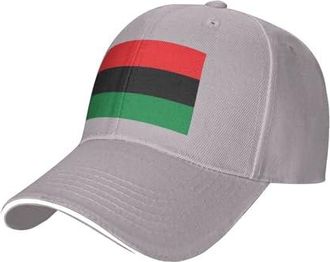 Generic Chapeau De Baseball Drapeau Panafricain Chapeau De Sport R&eacute;glable Mode Casquette Sandwich, pour Hommes, Cyclisme, Ext&eacute;rieur, 55-59cm