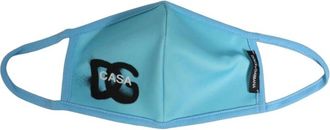 Dolce & Gabbana Logo Print Baumwoll-Gesichtsmaske - - Accessories - Herren - Blau - ONE SIZE