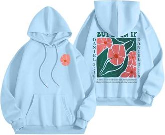 Generic Sweat &agrave; capuche imprim&eacute; tendance pour la Saint-Valentin 2026 (2), bleu ciel, XXL