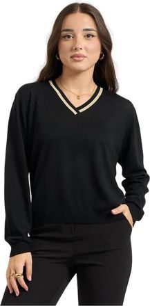 Yes-Zee YES Zee, Femme, Pulls, Noir, Taille: 36 FR Pull V-neck