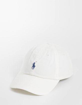Polo Ralph Lauren Baseballkappe in Cremewei&szlig; mit Markenlogo