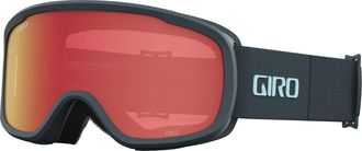 Giro Cruz Skibrille - Snowboardbrille für Herren, Damen und Jugend - Dark Shark Streaker Strap mit Amber Scarlet Lens