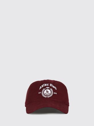 Anine Bing Casquette de baseball en coton avec logo brod&eacute; contrastant