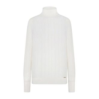 Kiton Kaschmir- und Seidenrippstrickpullover - - Knitwear - Damen - Wei&szlig; - S