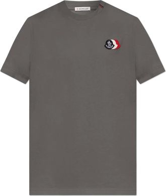 Moncler Homme, Tops, Gris, Taille: L Logo Patch T-Shirt