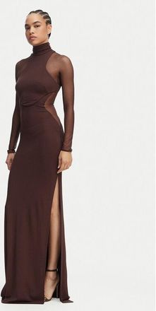 Elisabetta Franchi Abendkleid AB-R22-62E2-V600 Braun Slim Fit