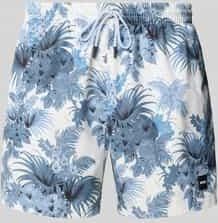 HUGO BOSS Regular Fit Badeshorts mit Mesheinsatz