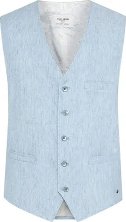 Carl Gross Kombiweste aus Leinen mit Taschen in