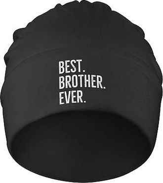 Generic Femme Homme Bonnets De Ski Le Meilleur Fr&egrave;re du Monde! Le pour Un Fr&egrave;re! Bonnet dhiver Doux Bonnet &Agrave; Revers Chaud Bonnets Tricot&eacute; pour Ski Course Cycl