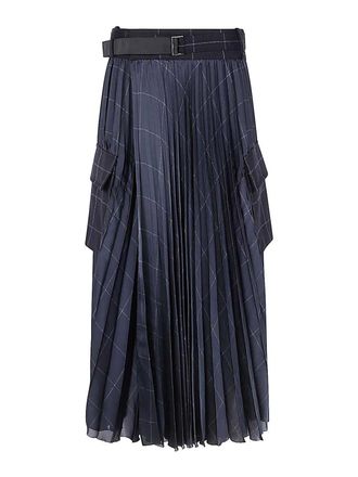 sacai Jupe Midi - Noir