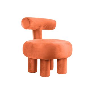 Leitmotiv Stuhl Abrazo - Orange - 58x58x67cm - Andere - Samt - Sessel modern Wohnzimmer & Schlafzimmer - Loungesessel