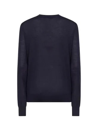 Toteme Womens Midnight Blue Merino Wool And Silk Sweater