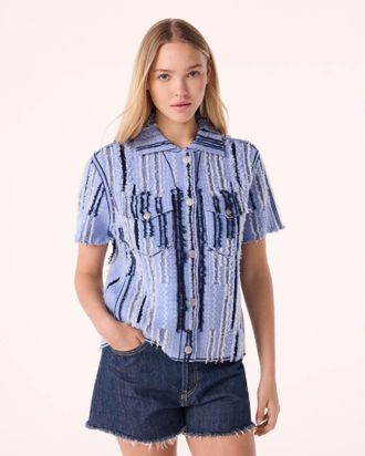 Kujten Veste cachemire effet destroy, 4 fils - Veste Jessinda Destroy